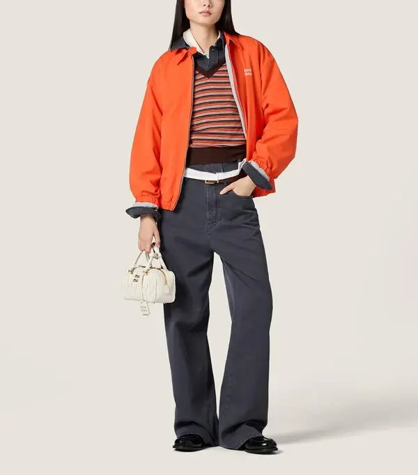 Miu Miu High-rise Straight Leg Jeans - Grey