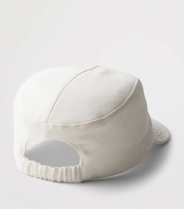 Prada Cotton Drill Baseball Cap - White