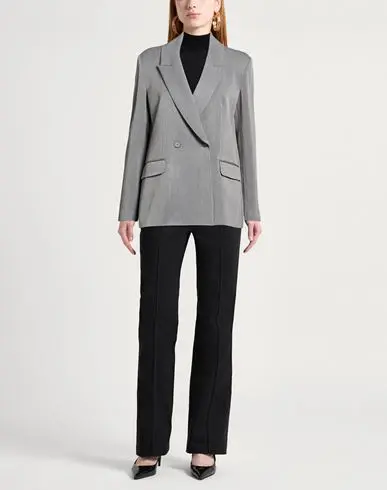 MANILA GRACE Double-breasted Blazer - Grey