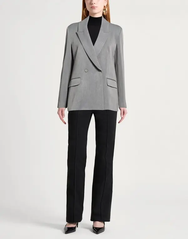 MANILA GRACE Double-breasted Blazer - Grey