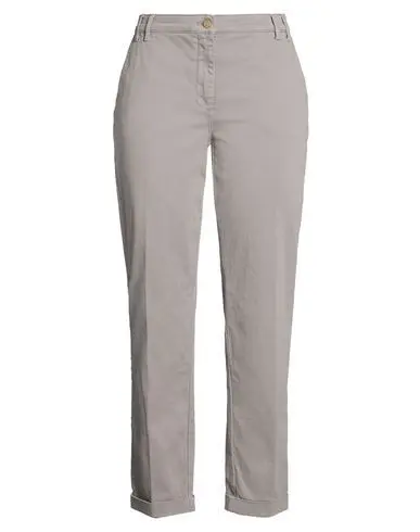 MANILA GRACE Tapered Twill Pants - Taupe