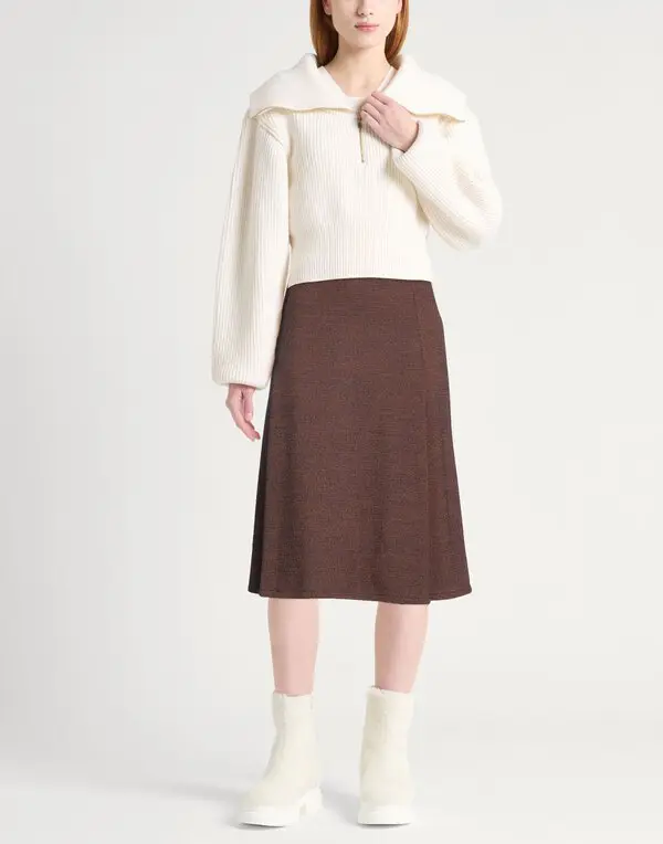 Bruno Manetti Virgin Wool Midi Skirt