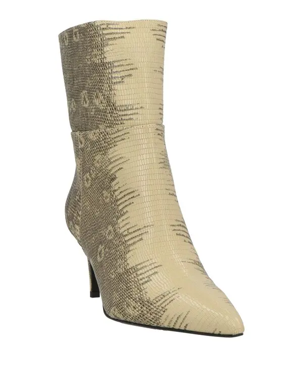 TWINSET Ankle Boots In Leather With Lizard Print