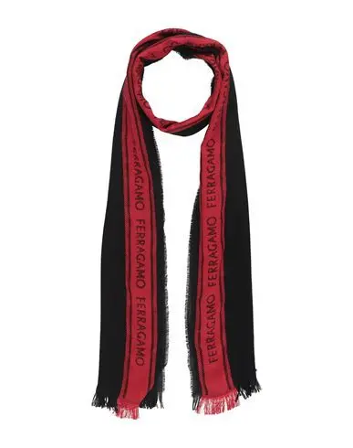 FERRAGAMO Scarf Wool, Silk - Black