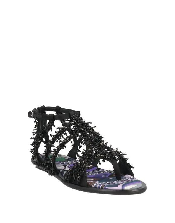 Emilio Pucci Thong Sandal With Ankle Strap