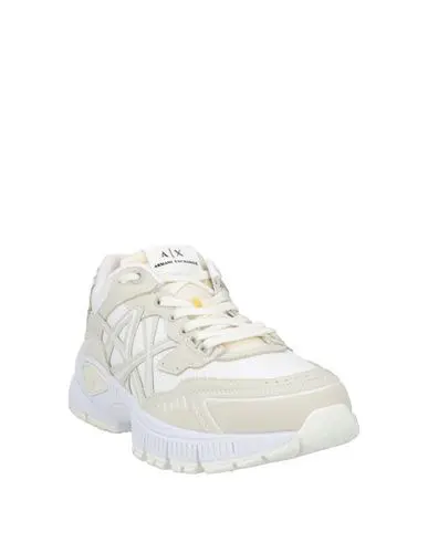 Armani Exchange Polyester And Polyurethane Low-top Sneakers - Ivory