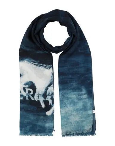 FERRAGAMO Scarf Midnight Wool - Blue