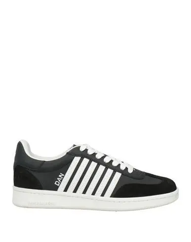 Dsquared2 Leather And Suede Low-top Sneakers - Black