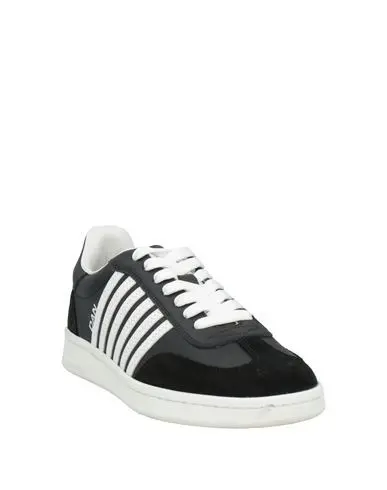 Dsquared2 Leather And Suede Low-top Sneakers - Black