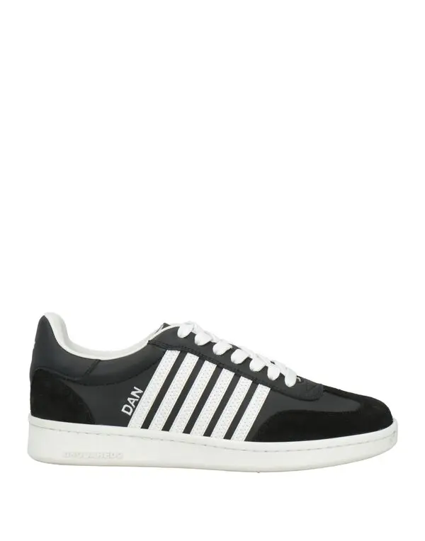 Dsquared2 Leather And Suede Low-top Sneakers - Black