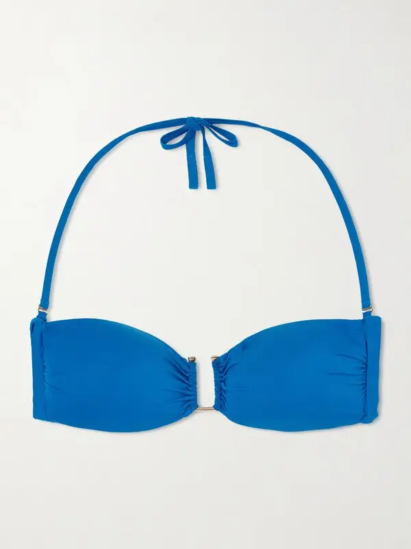 Max Mara Amelia Bandeau Bikini Top - Blue