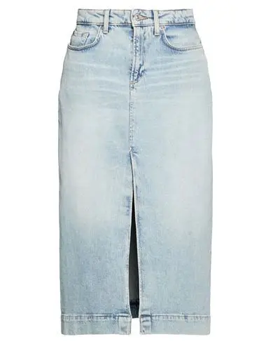 7 For All Mankind Flared Denim Skirt With Front Slit