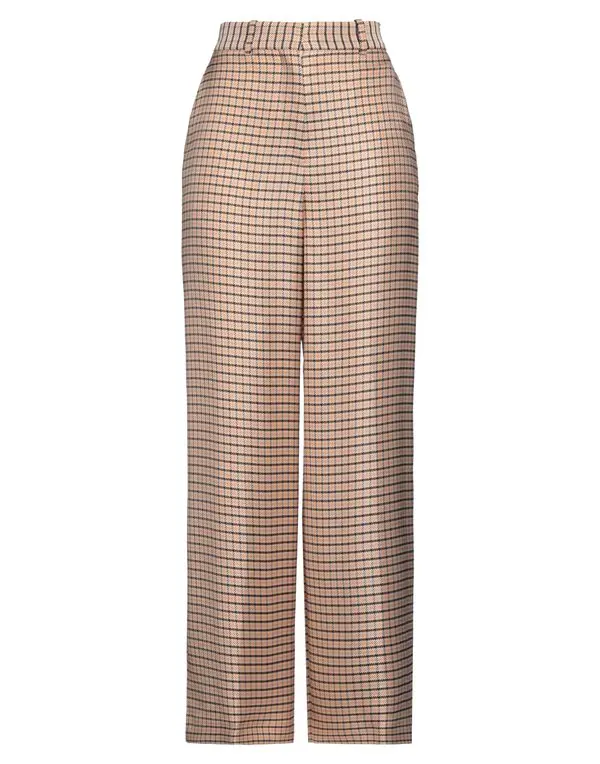 LANVIN Wide-leg Checked Twill Pants