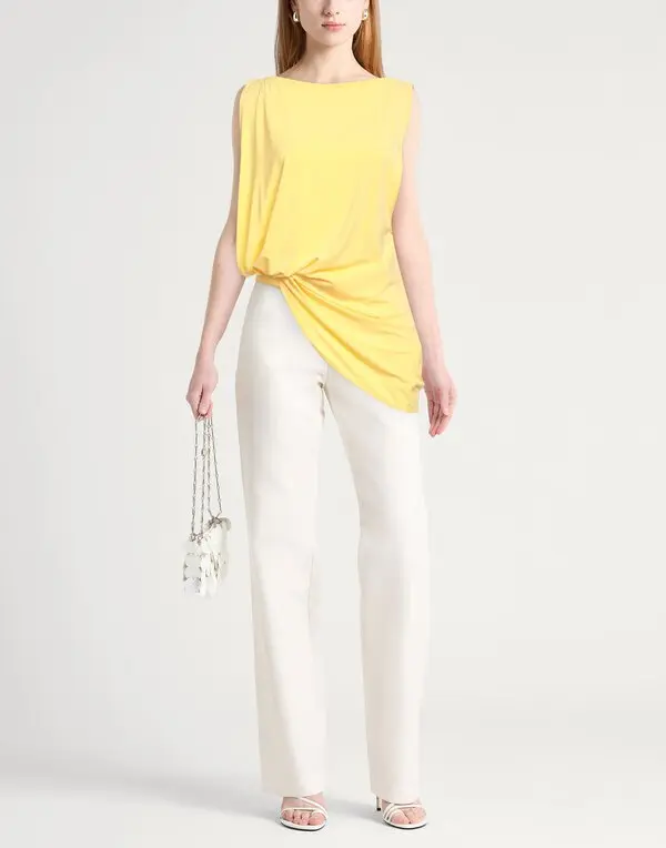 Jacquemus Ribbed Jersey Top - Yellow