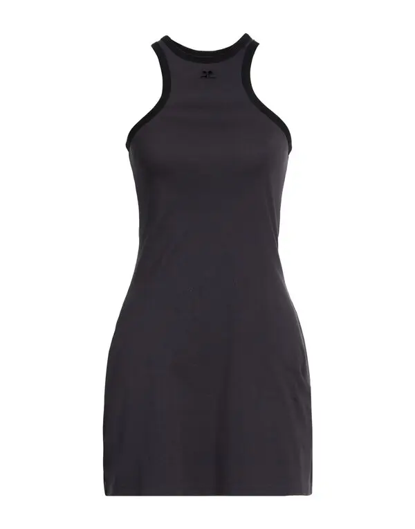 COURREGES Mini Cotton Dress - Slate Blue