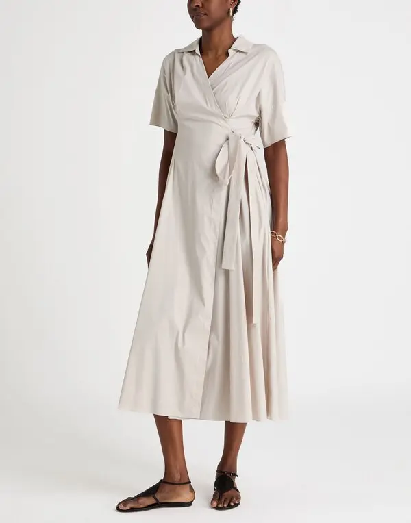cotton maxi wrap dress Banana Republic Lightweight Cotton Wrap Maxi Dress TAN FLORAL / XS