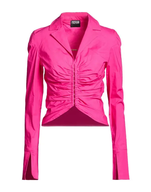 Versace Shirt In Cotton And Elastane - Fuchsia