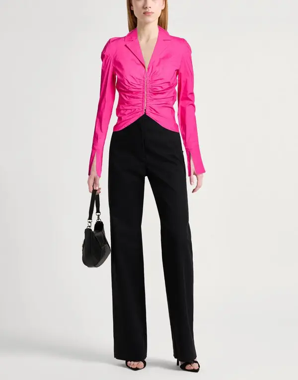 Versace Shirt In Cotton And Elastane - Fuchsia