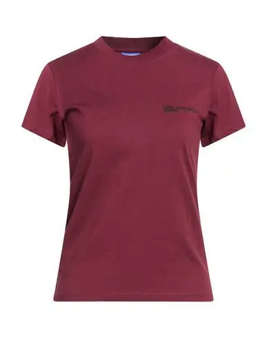Karl Lagerfeld Organic Cotton T-shirt With Logo - Garnet