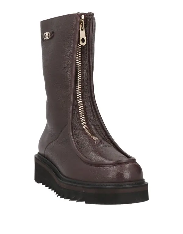 FERRAGAMO Ankle Boots In Kidskin - Brown