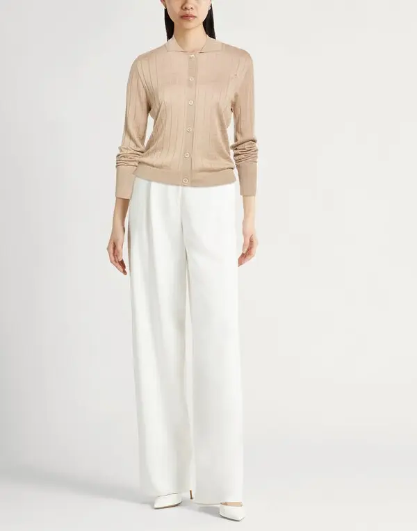 Peserico Cardigan In Viscose And Polyester - Beige