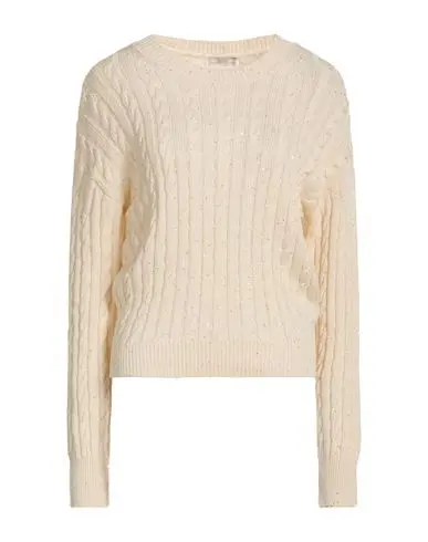 Peserico Cable-knit Sweater With Sequins - White