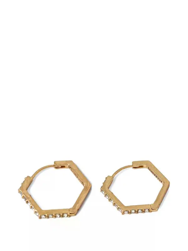 ALLSAINTS Embellished Hoop Earrings - Gold