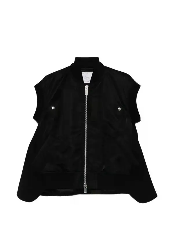Sacai Zip-up Gilet - Black