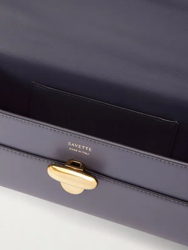 Savette Slim Symmetry Leather Tote - Blue