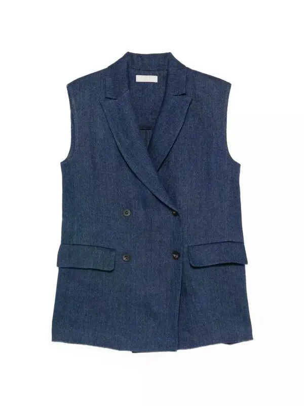 Antonelli Firenze Double-breasted Sleeveless Blazer