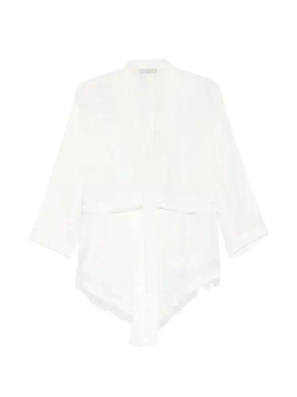 Antonelli Firenze Fringed-trim Jacket - White
