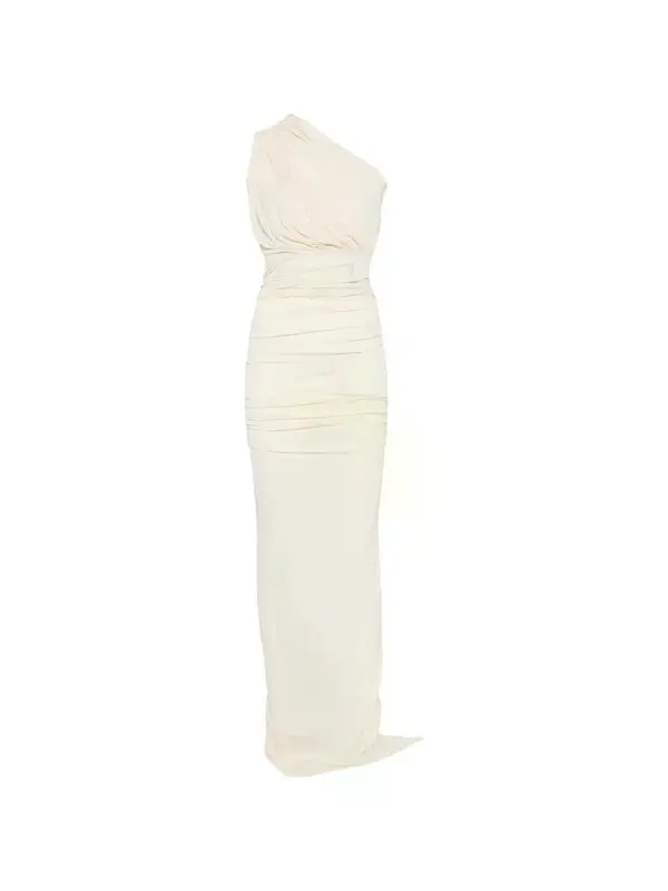 Rick Owens Avra One-shoulder Draped Maxi Dress - Neutrals