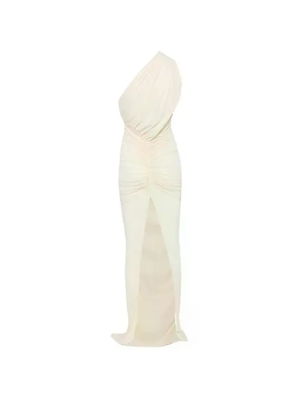 Rick Owens Avra One-shoulder Draped Maxi Dress - Neutrals