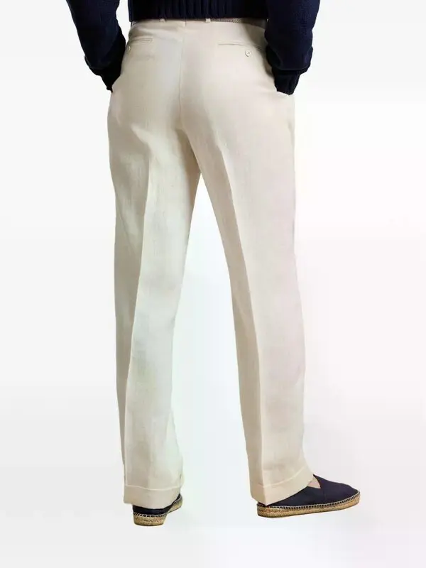 Ralph Lauren Purple Label Pleated Trousers - Neutrals