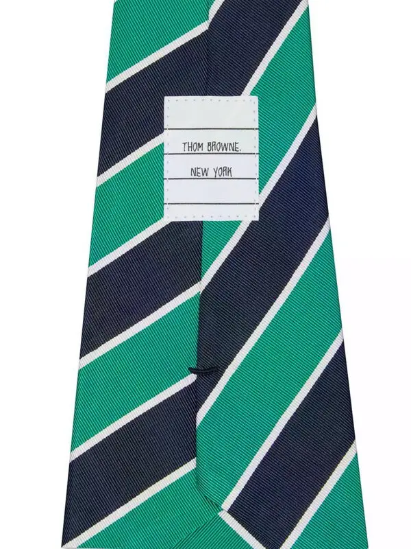 Thom Browne Mogador Striped Neck Tie - Blue