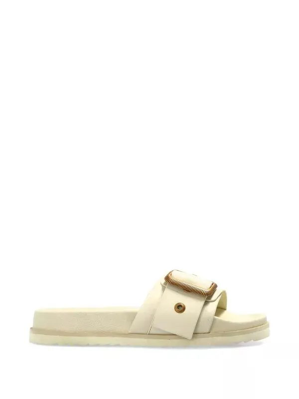 ALLSAINTS Ellie Buckle Sandals - White