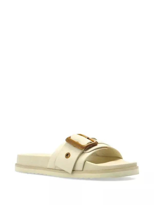 ALLSAINTS Ellie Buckle Sandals - White