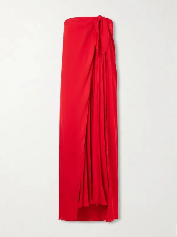 Ralph Lauren Brittani Strapless Wrap-effect Maxi Dress