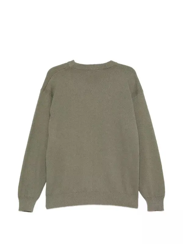 ROBERTO COLLINA Textured Crew-neck Sweater - Green
