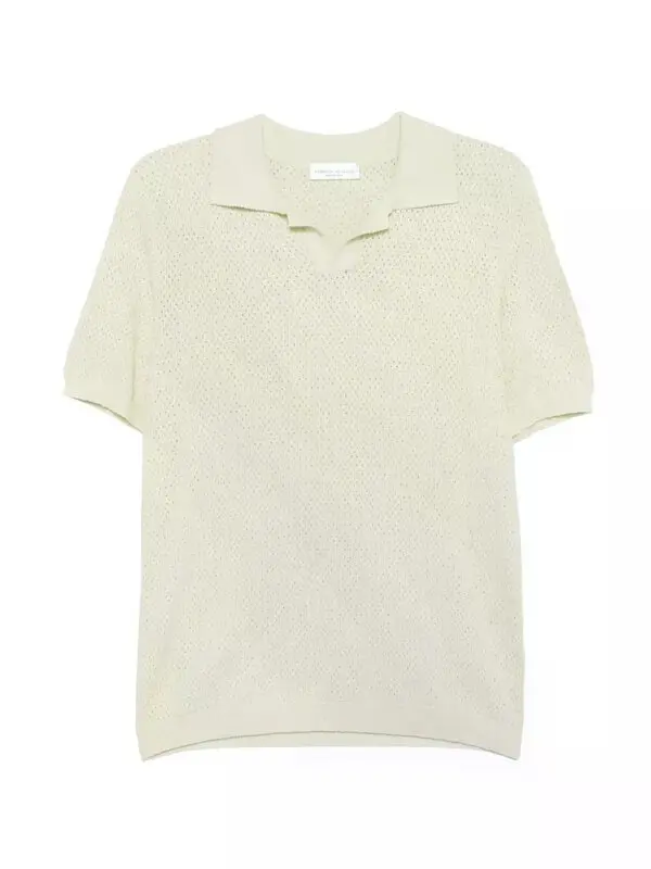 ROBERTO COLLINA Open-knit Short-sleeve T-shirt - Neutrals