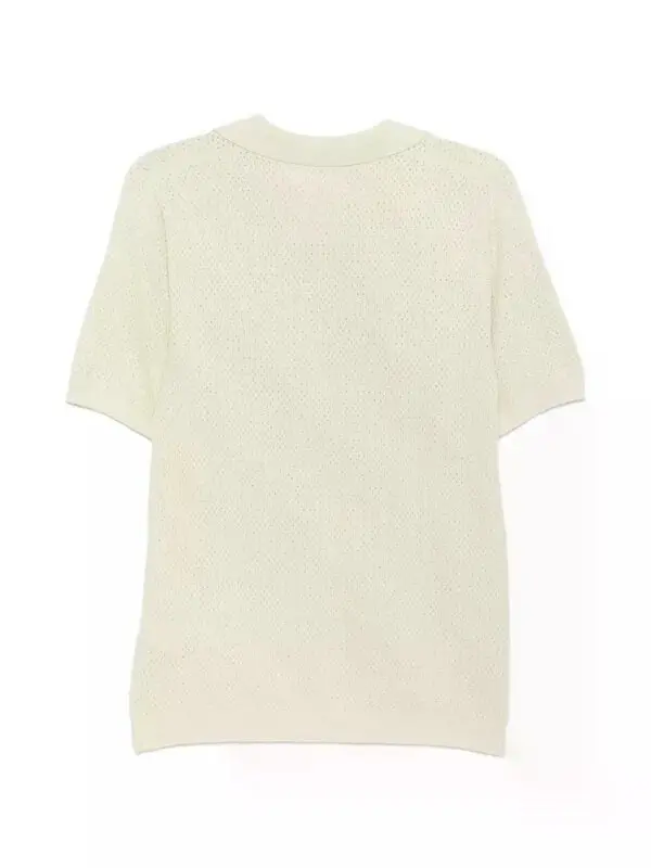 ROBERTO COLLINA Open-knit Short-sleeve T-shirt - Neutrals