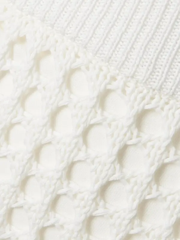 Max Mara Crocheted Cotton Midi Skirt - White