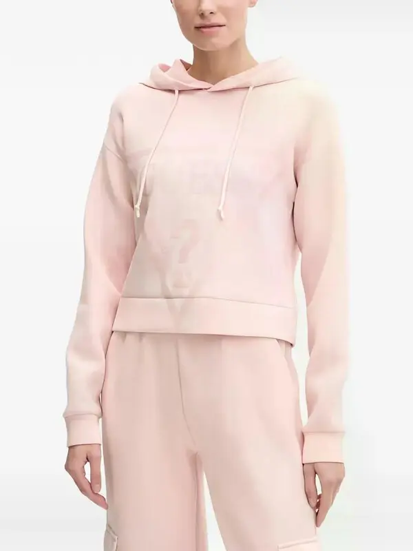 Guess Logo Hooded Top - Pink