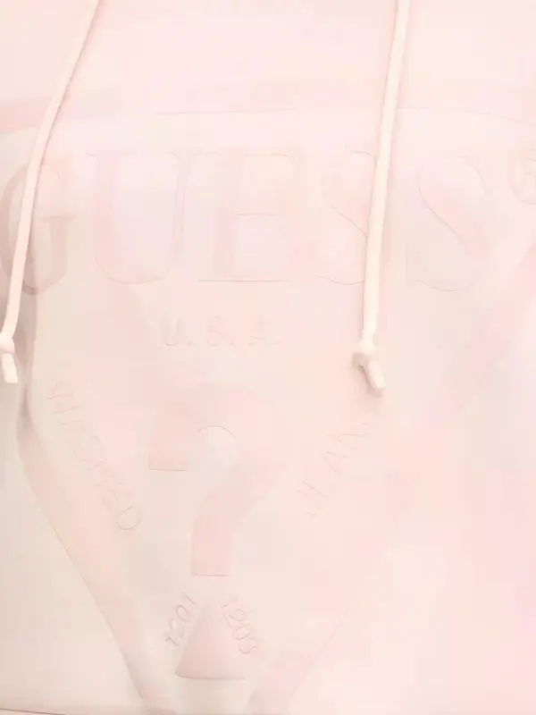 Guess Logo Hooded Top - Pink