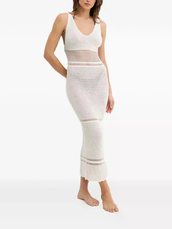 guess crochet dress Guess Crochet V-neck Midi Dress