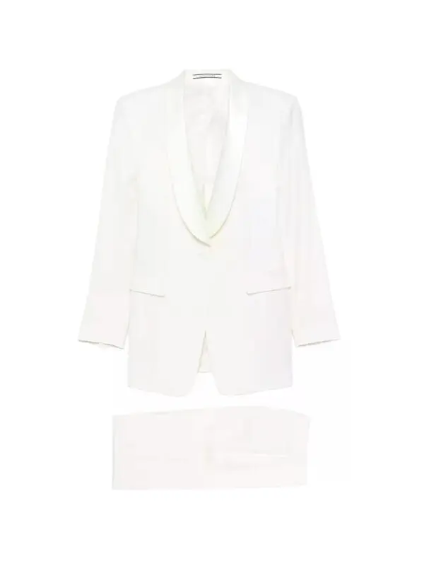 Tagliatore Lou Shawl-lapel Suit - White