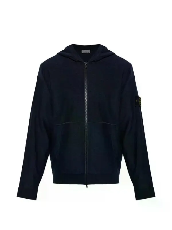 Stone Island Logo-patch Hoodie - Blue