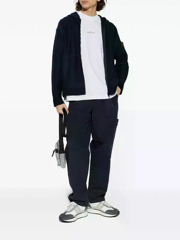 Stone Island Logo-patch Hoodie - Blue