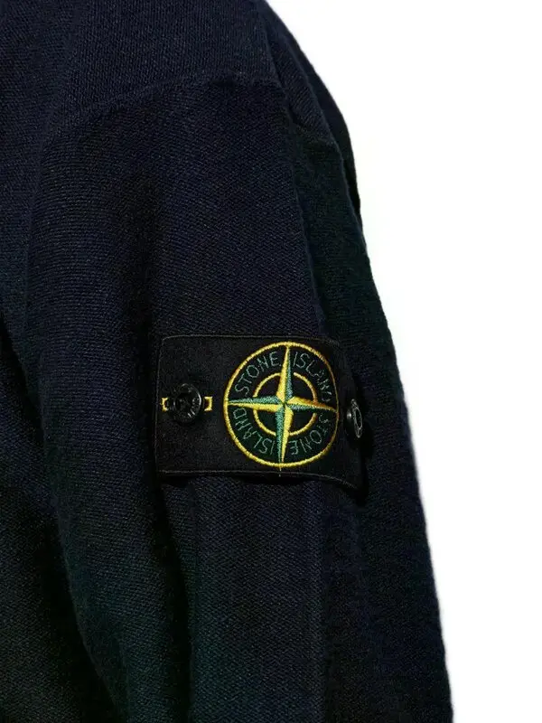 Stone Island Logo-patch Hoodie - Blue