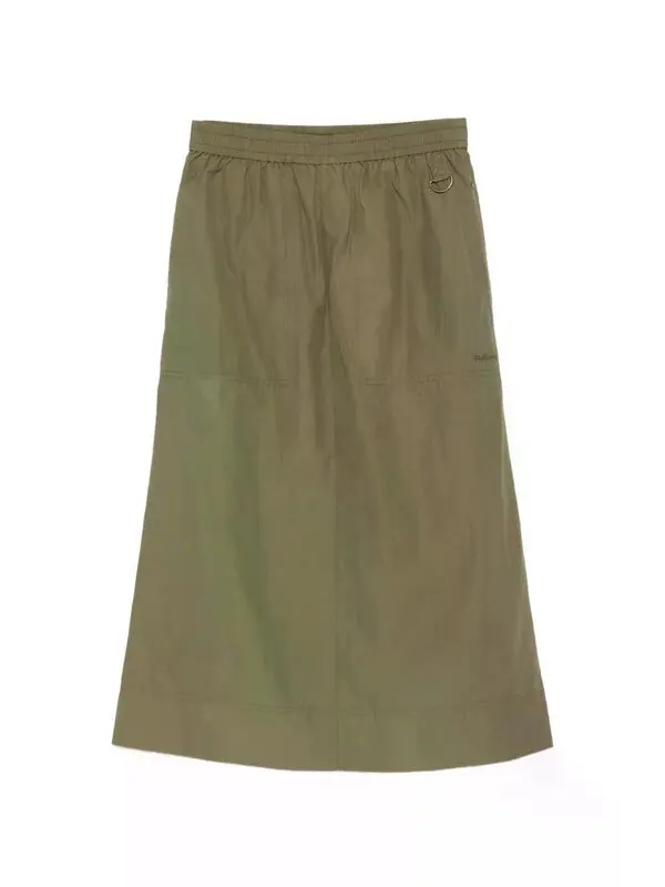 Barbour Elasticated-waistband A-line Skirt - Green